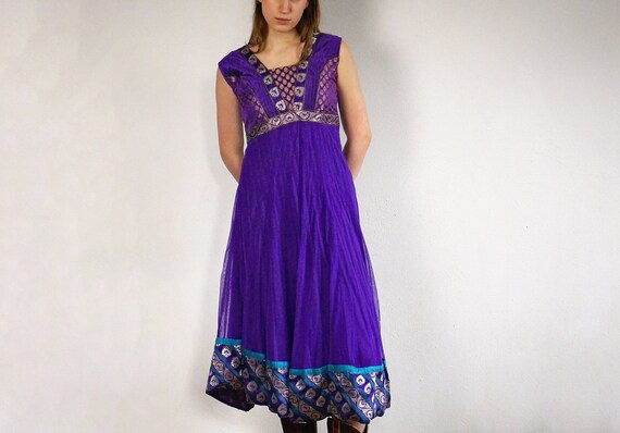 Vintage 90s Phool Dress / Indian Phool Dress / Airy D… - Gem