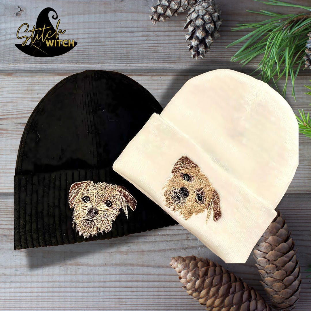 Custom Embroidered Pet Portrait Beanie: Personalized Winter Hat - Etsy