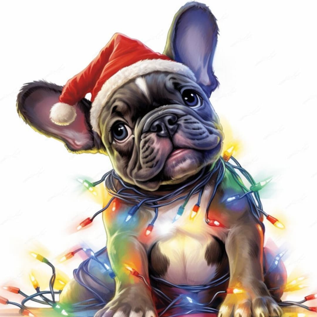 French Bulldog Holiday, Christmas Digital Clipart Bundle, Instant ...