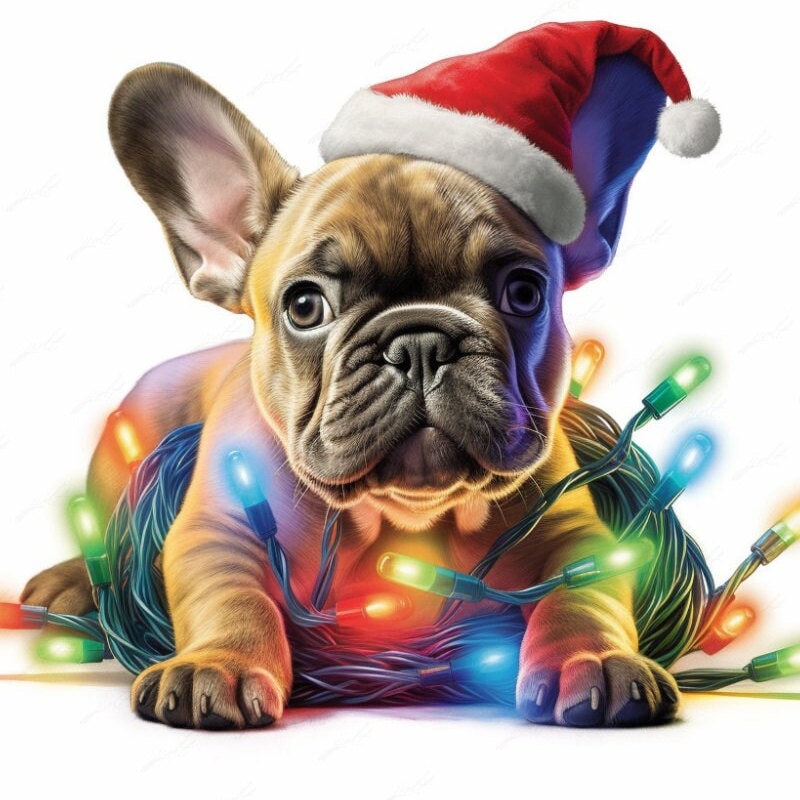 French Bulldog Holiday, Christmas Digital Clipart Bundle, Instant ...