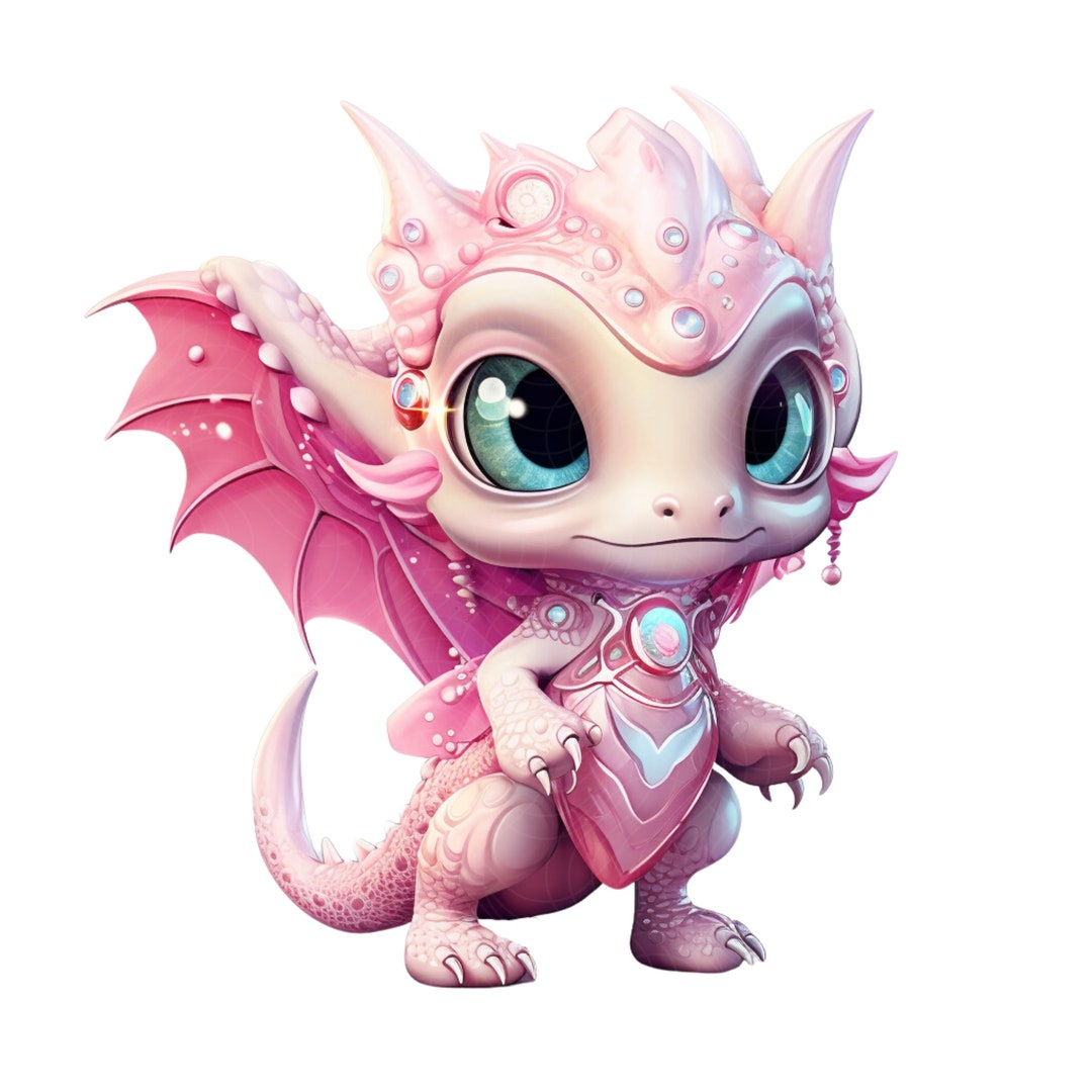 Cute Alien, Instant Digital Download, Bundle of 6 Adorable Pink Alien ...