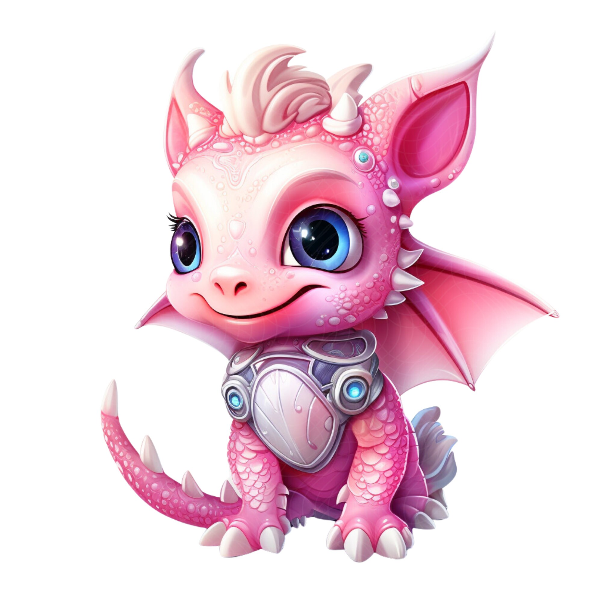 Cute Alien, Instant Digital Download, Bundle of 6 Adorable Pink Alien ...