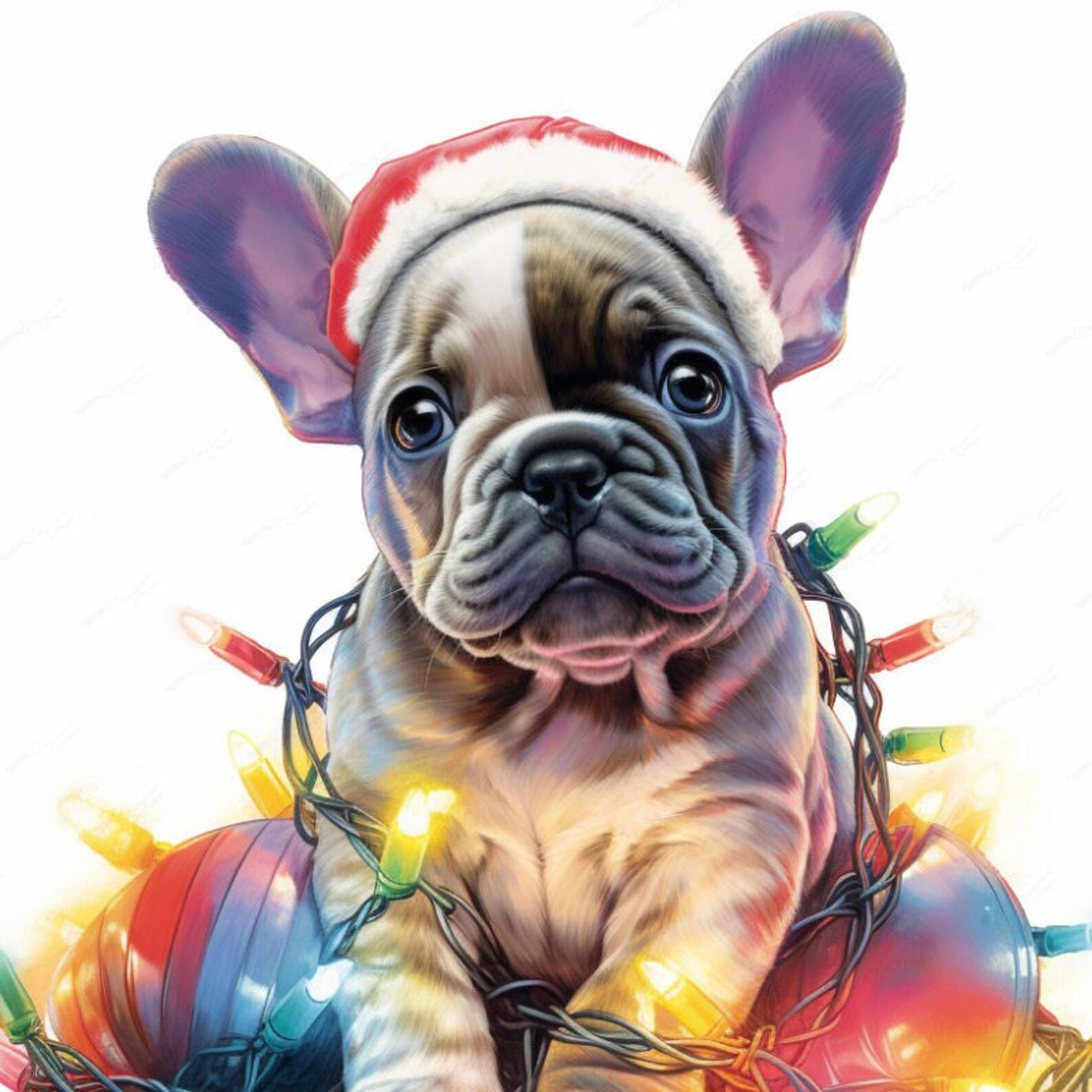 French Bulldog Holiday, Christmas Digital Clipart Bundle, Instant ...