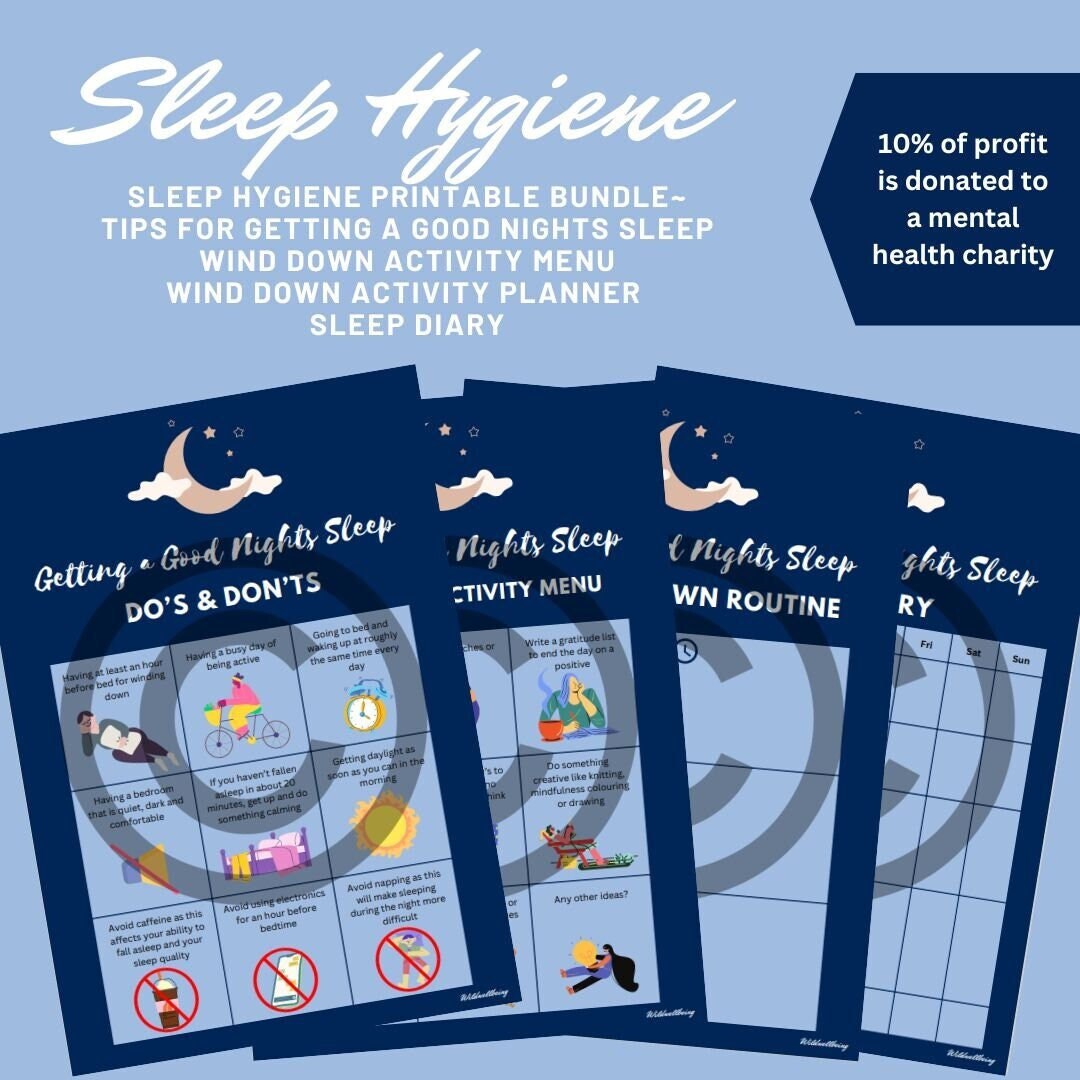 Sleep Hygiene Printable Bundle - Etsy