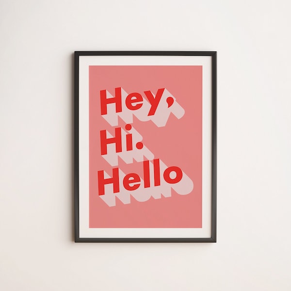 Hello Poster - Etsy UK