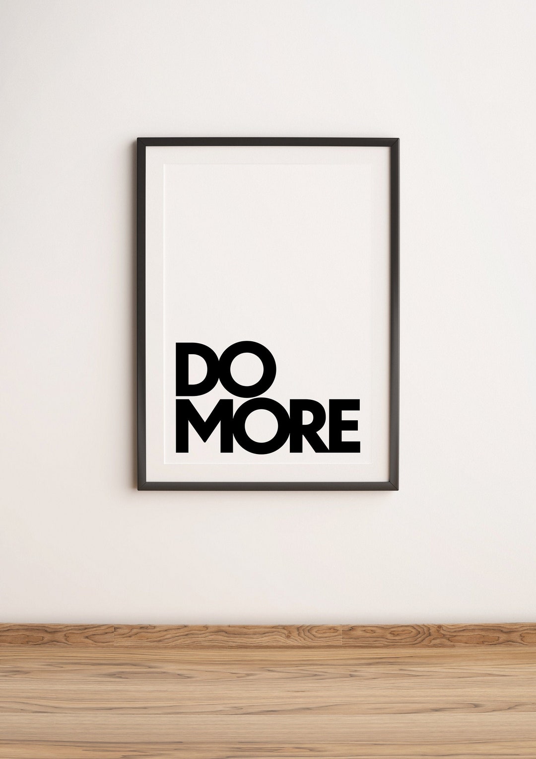 Do More Motivational Poster for Home Office - Minimalist Gym Wall Art ...