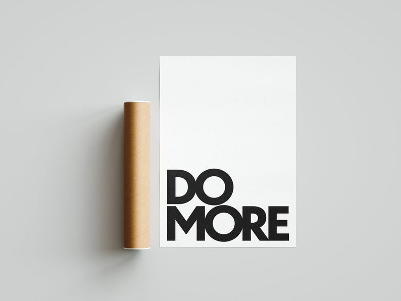 Do More Wall Art Motivational Poster Inspirational Quote - Etsy