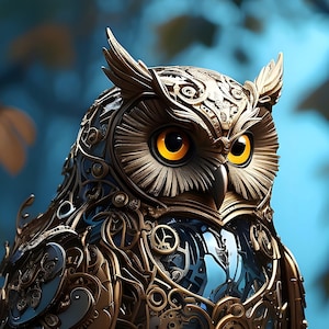 Steampunk Vintage Owls, Digital Art - Instant Download - Etsy