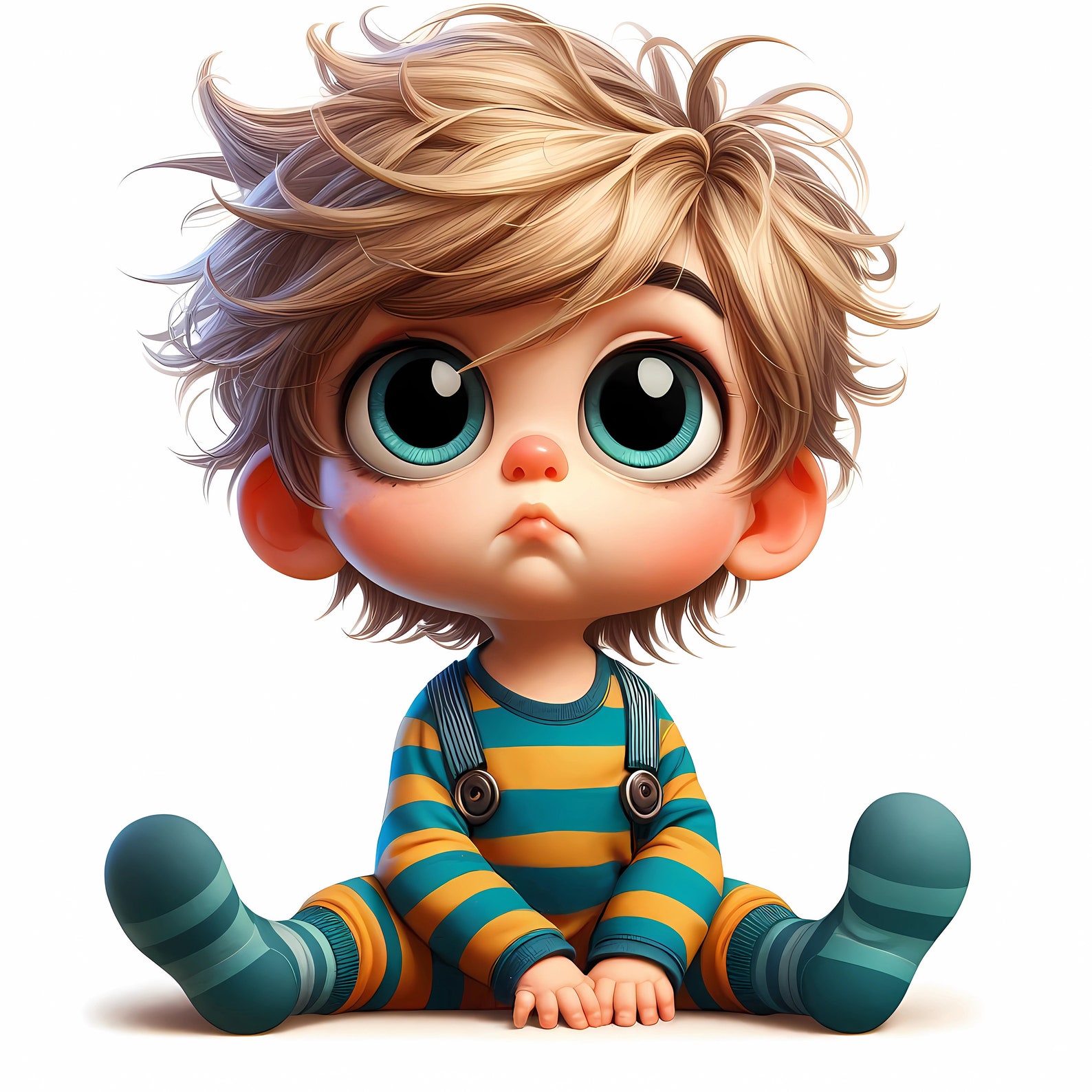 12 Whimsical Baby Boy Clipart, Commercial Use, Cute Whimsical Boy, 300 ...