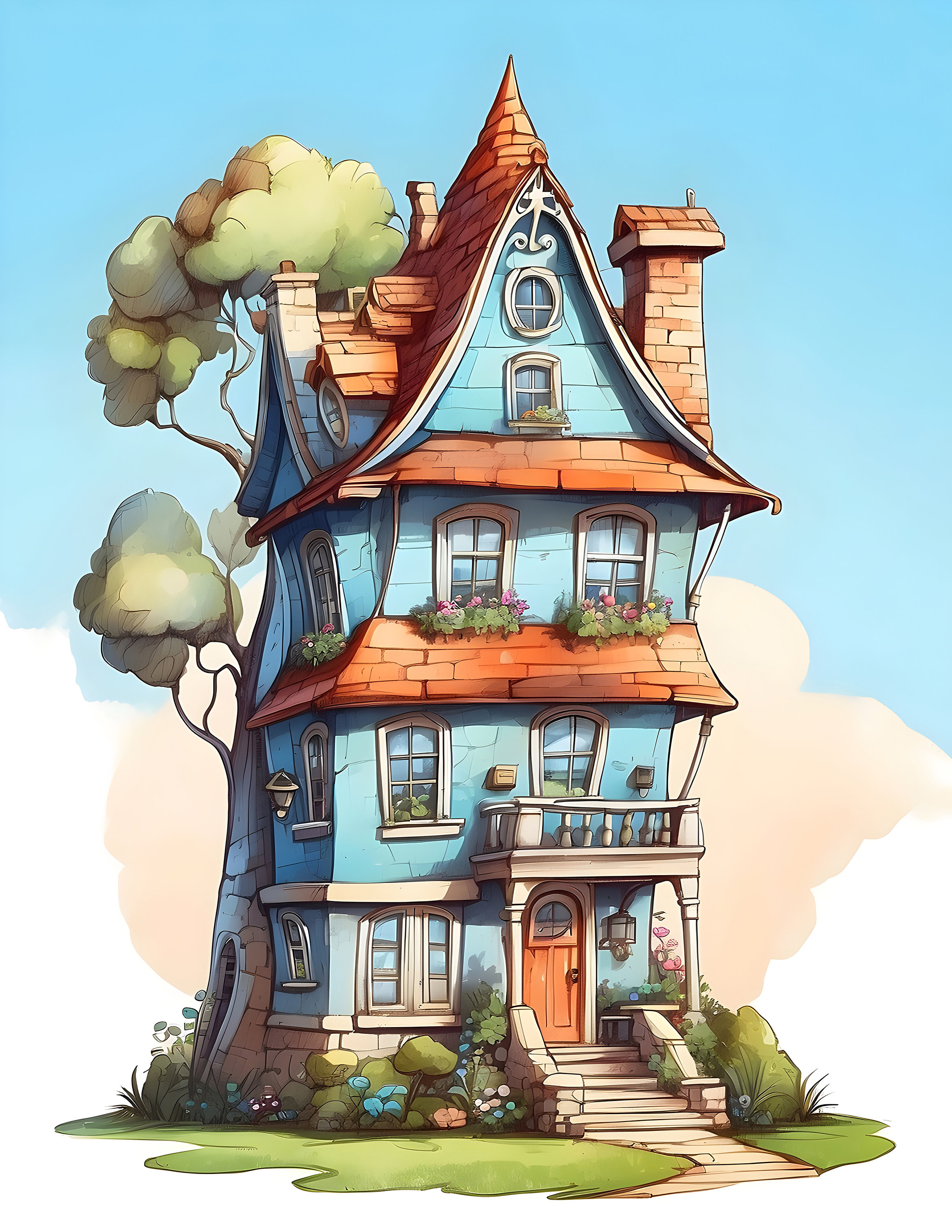Whimsical Town Junk Journal Pages, Printable Cityscapes (digital ...