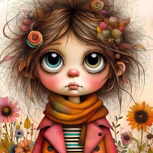 12 Whimsical Fall Clipart, Commercial Use, Cute Whimsical Portraits ...