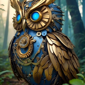 Steampunk Owl Images, High Resolution 20x30, Painting Decor | PRINTABLE ...