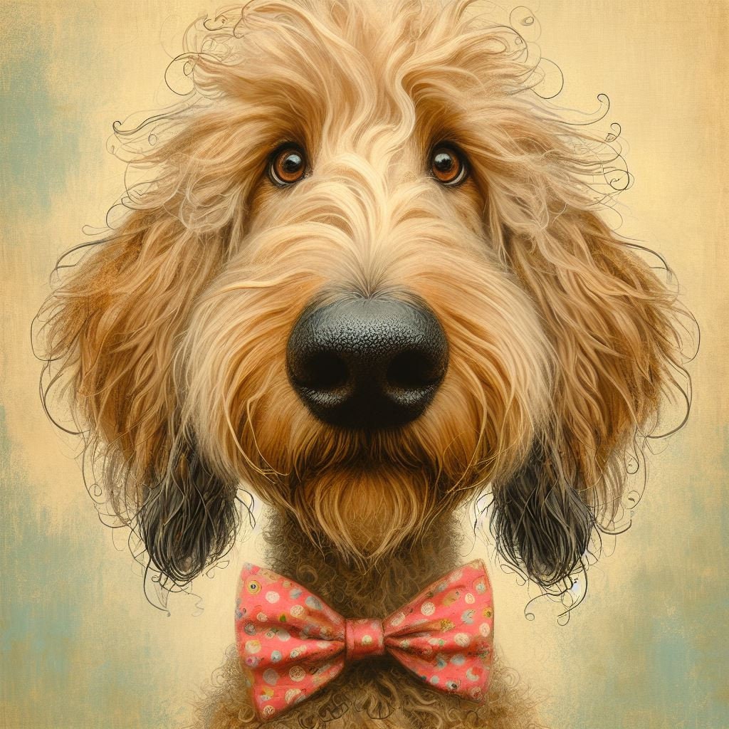 Cute and Funny Goldendoodle Portrait Bundle 23 Hi-res Images Commercial ...
