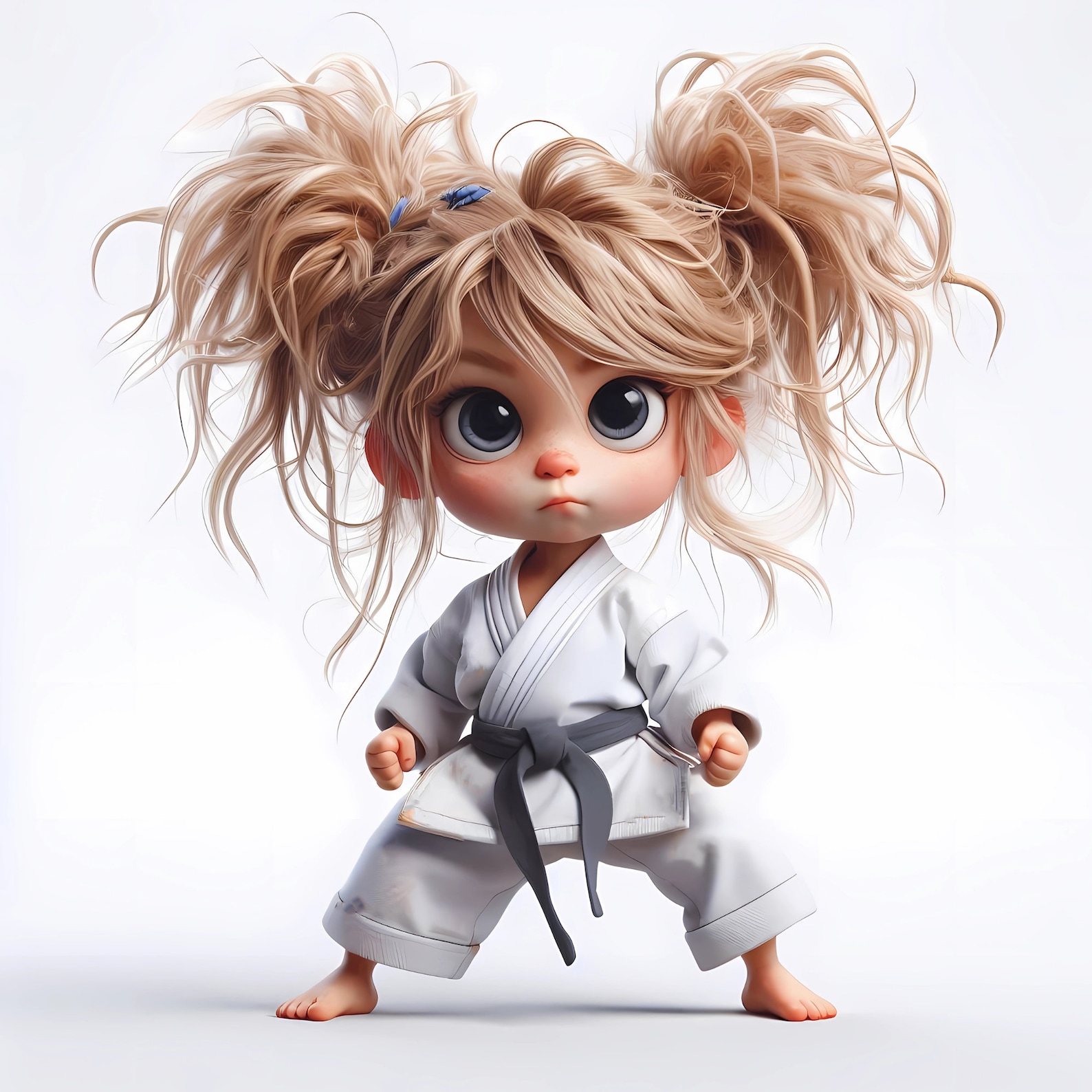 Whimsical Karate Girl Clipart, Commercial Use, Cute Whimsical Martial ...