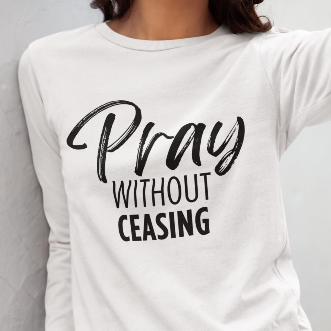 Pray Without Ceasing PNG: Christian Bible Verse (digital Download) - Etsy