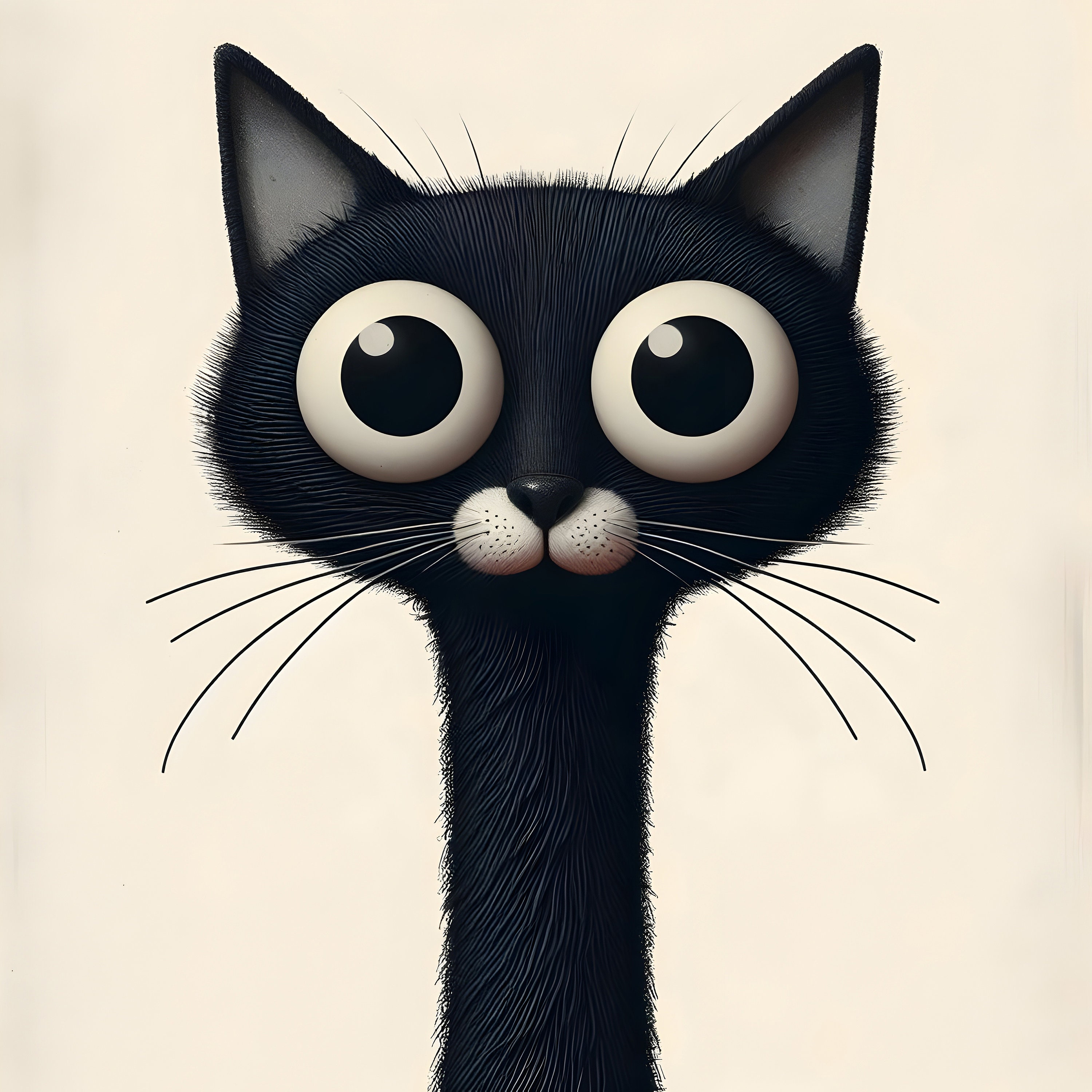 Cute and Funny Black Cat Portrait Bundle 24 Hi-res Images Commercial ...