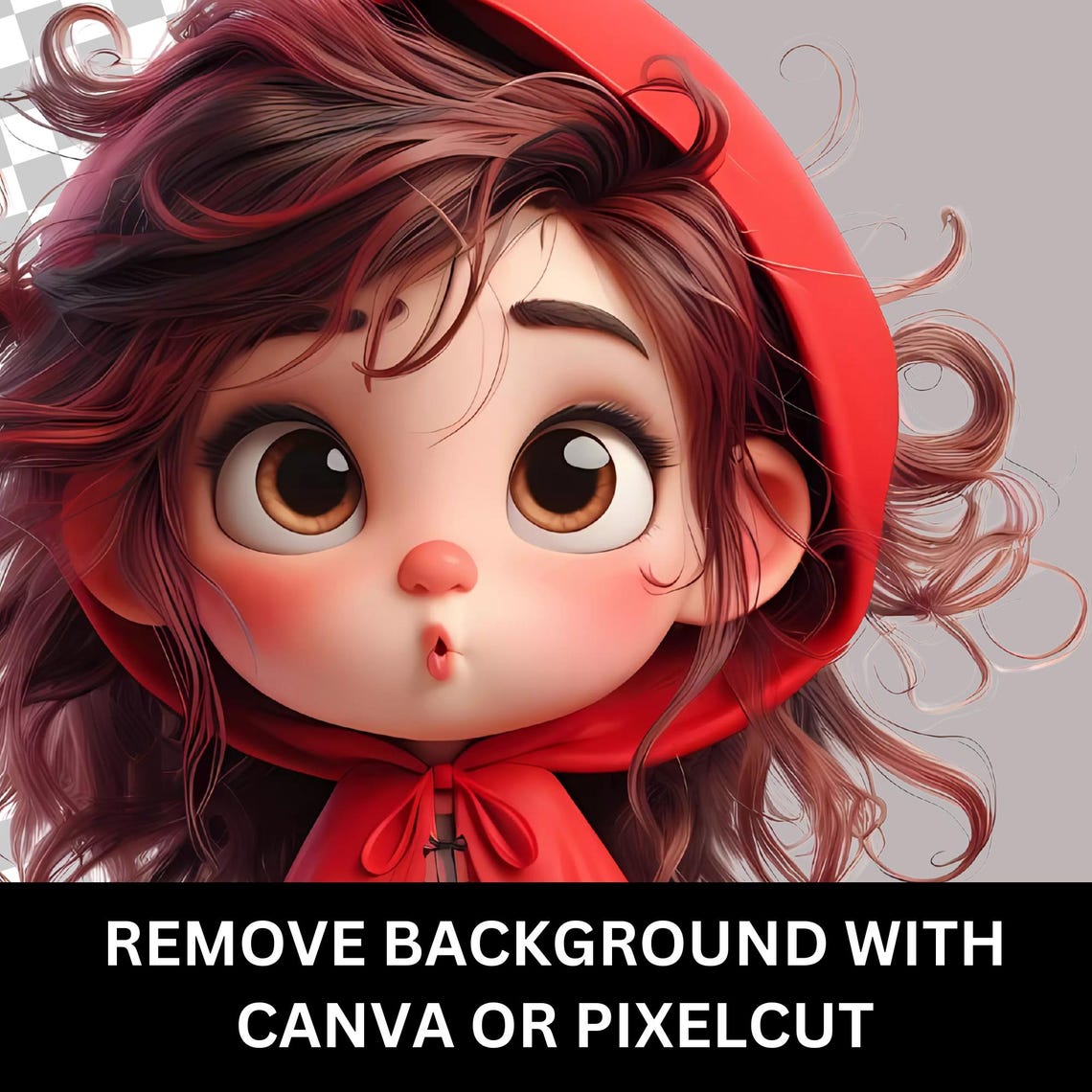 Little Red Riding Hood Clipart: Whimsical Girls Illustrations (digital ...