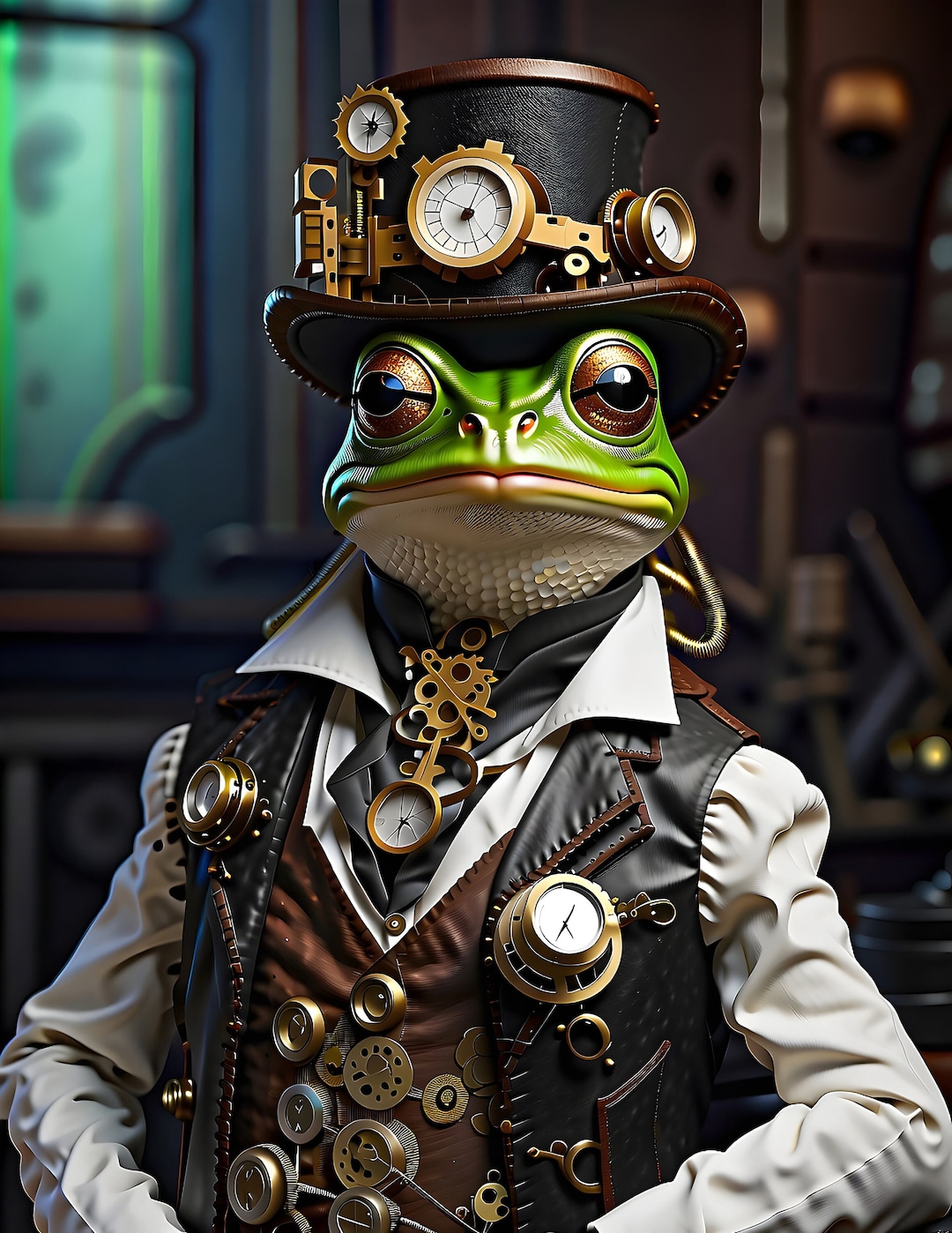 Steampunk Frogs, Digital Art - Instant Download - Etsy