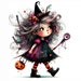 15 Quirky Girl Clipart, Commercial Use, Cute Whimsical Halloween Girl ...