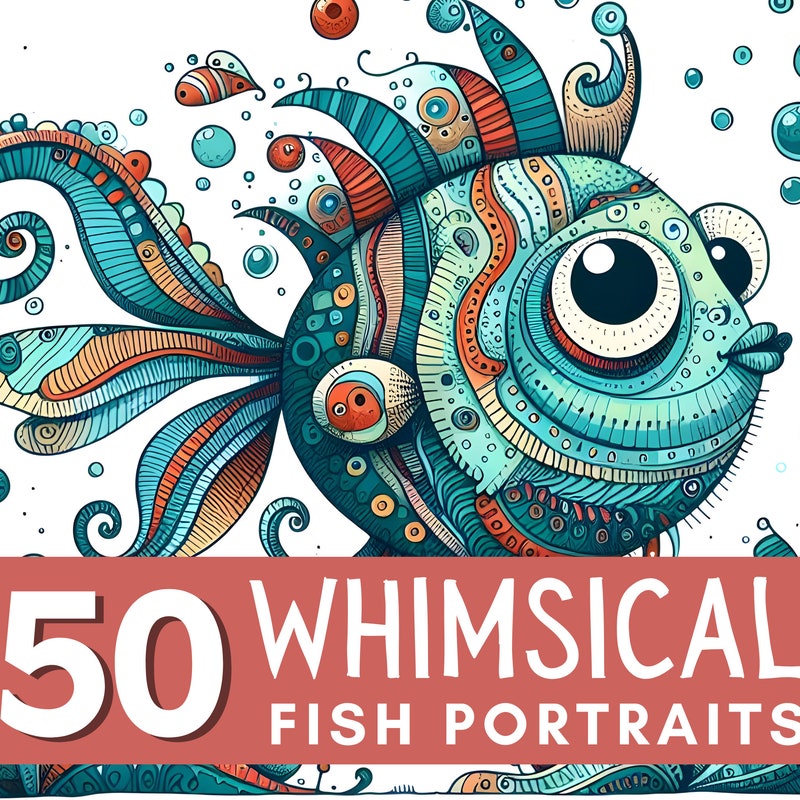 Whimsical Fish Art - Etsy