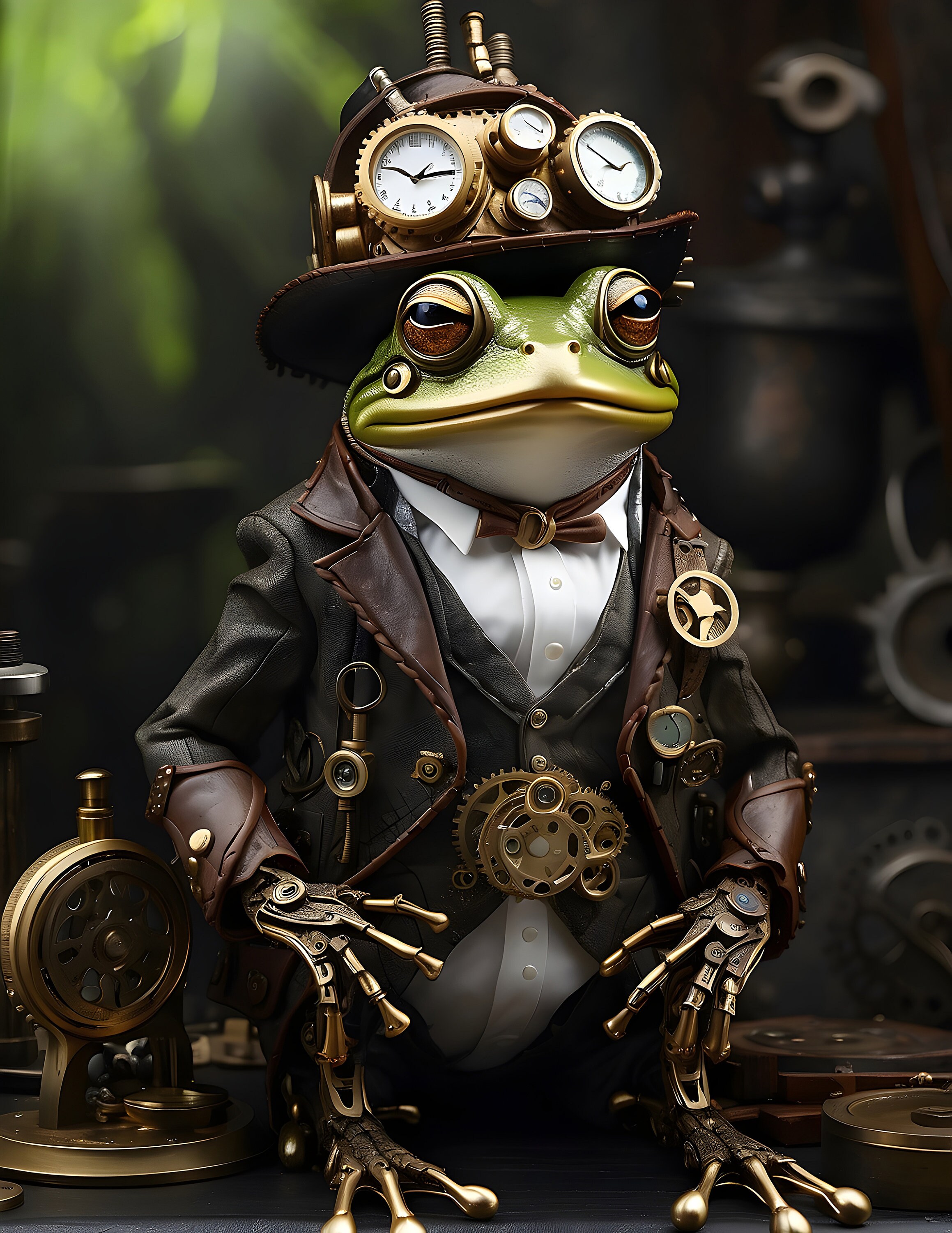 Steampunk Frogs, Digital Art Instant Download - Etsy