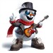 12 Rockstar Snowman Clipart - Music Theme Digital Download 300 DPI for ...