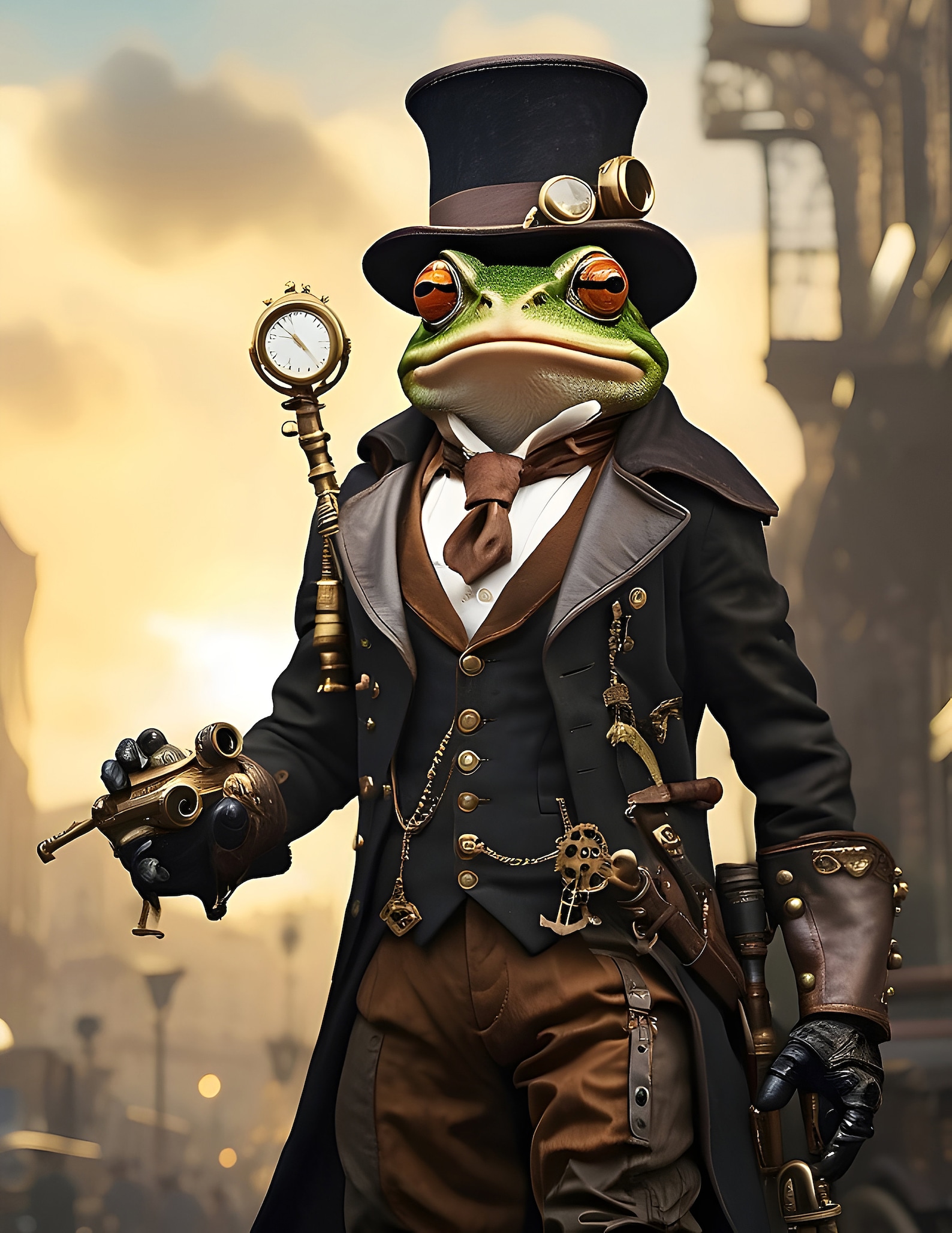 Steampunk Frogs, Digital Art Instant Download - Etsy