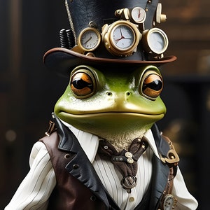 Steampunk Frogs, Digital Art - Instant Download - Etsy