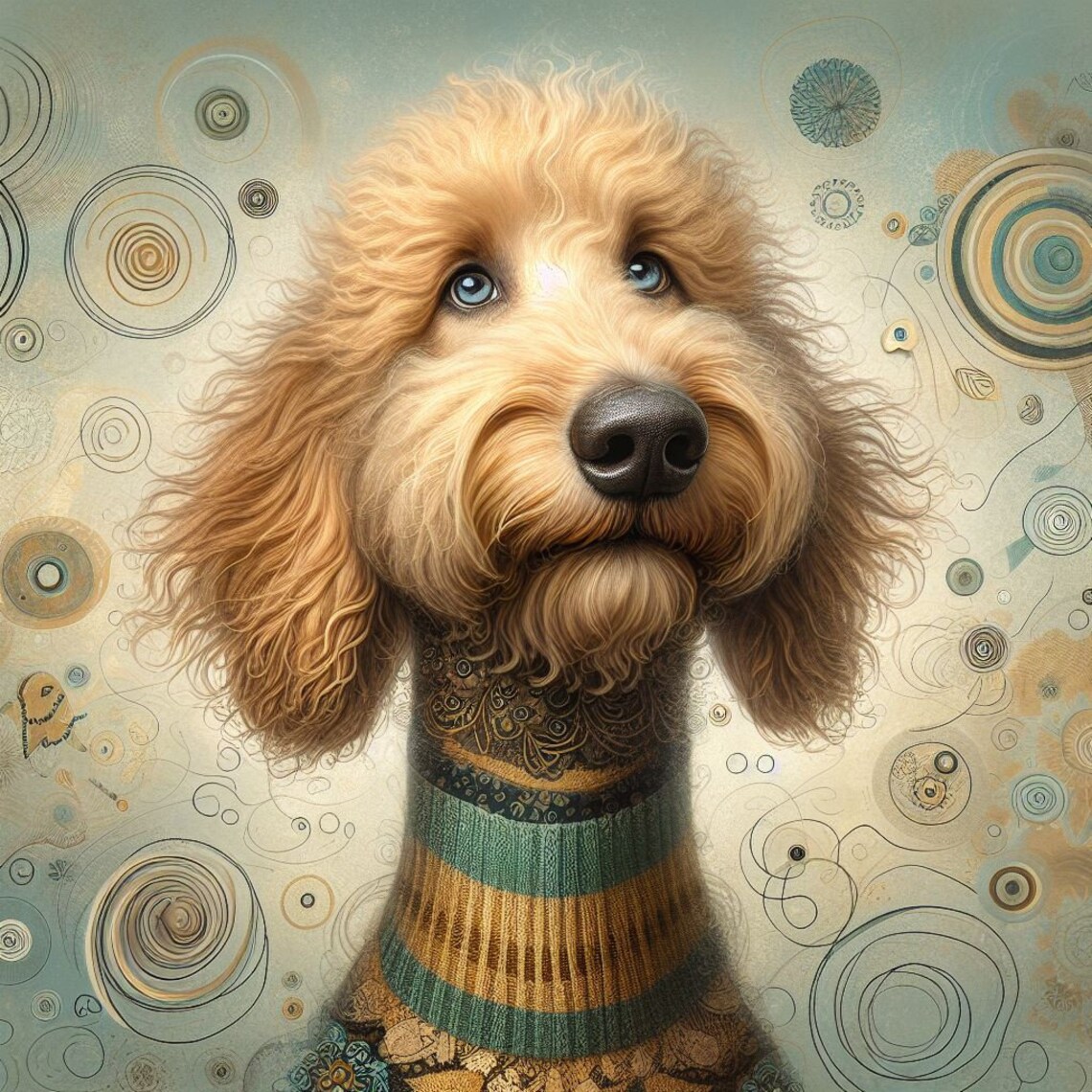 Cute and Funny Goldendoodle Portrait Bundle 23 Hi-res Images Commercial ...