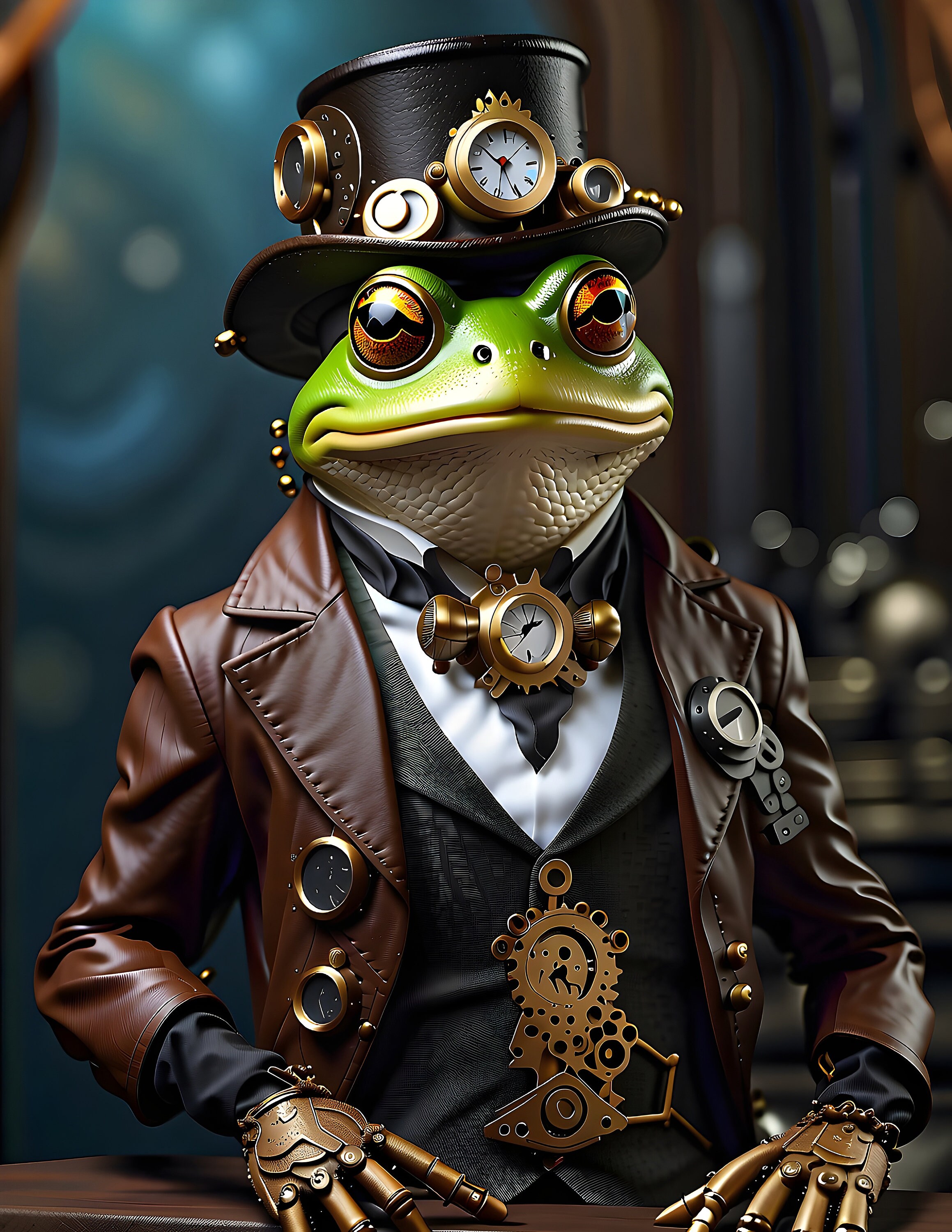 Steampunk Frogs, Digital Art Instant Download - Etsy
