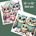 Owl Clipart Bundle - 15 Whimsical and Quirky Owls, Woodland Animal ...
