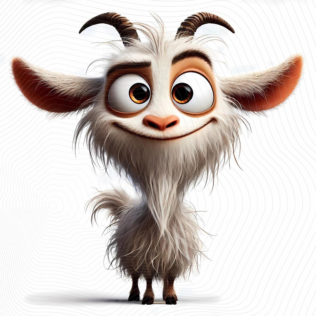 Quirky Goat Clipart: Farm Animal Designs (JPG, Commercial Use) - Etsy