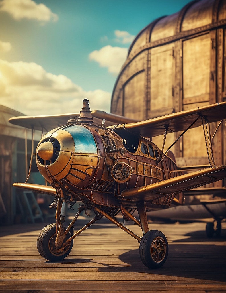 Steampunk Planes, Digital Art Instant Download - Etsy