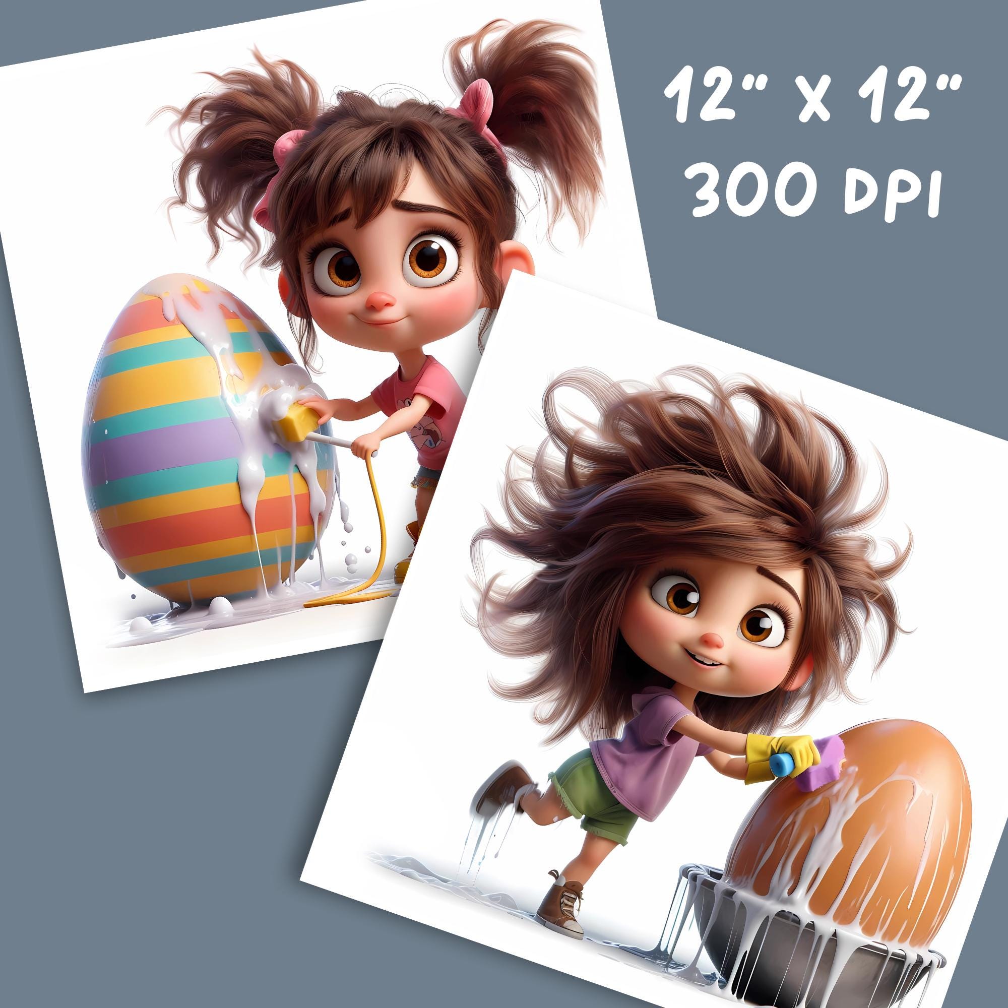 Whimsical Easter Clipart – Easter Egg Wash – Cute Digital Download for ...
