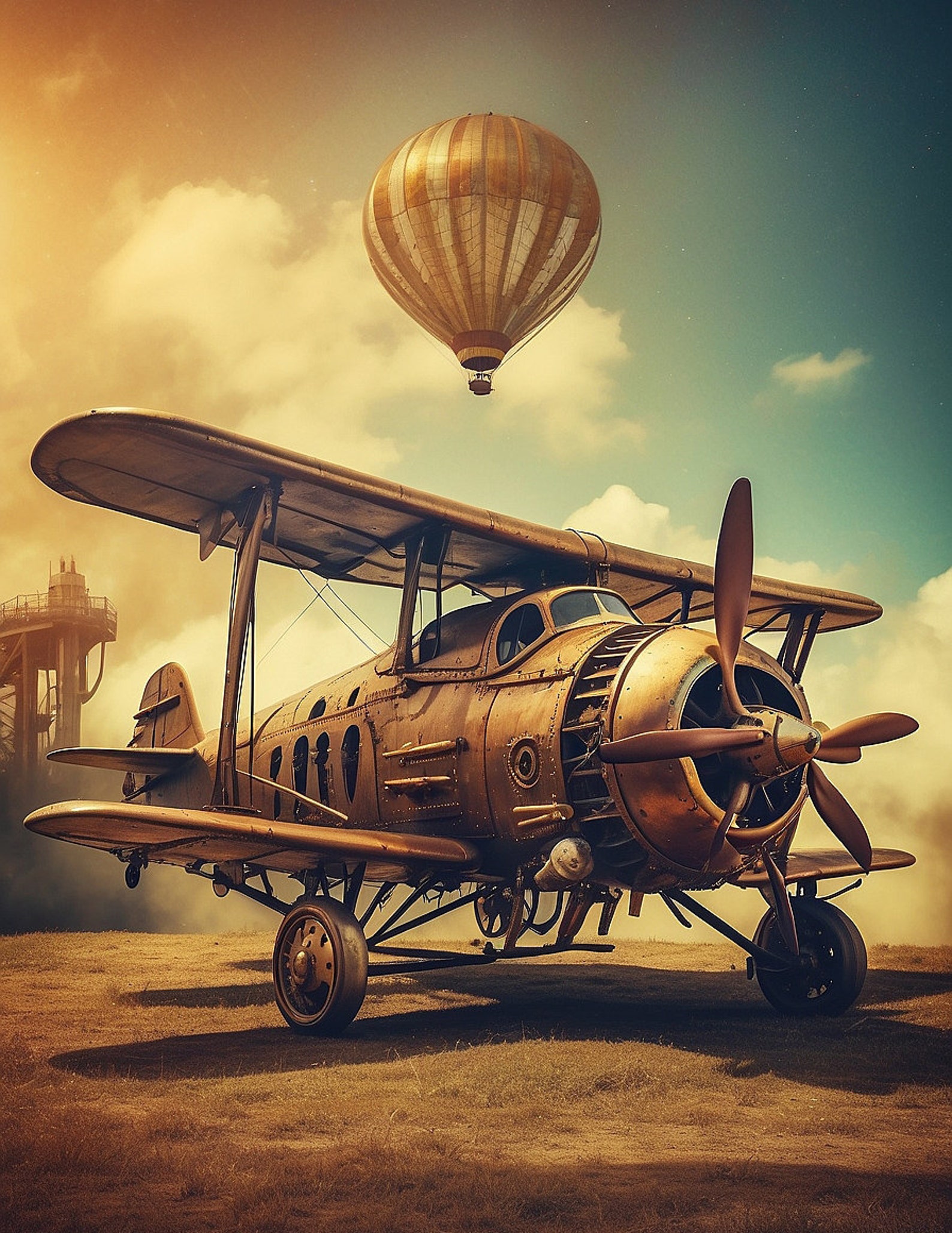 Steampunk Planes, Digital Art - Instant Download - Etsy