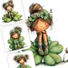 St. Patrick's Day Girl Clipart Bundle, Whimsical Watercolor (digital ...