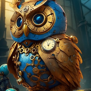 Steampunk Owl Images, High Resolution 20x30, Painting Decor | PRINTABLE ...