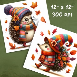 15 Quirky Hedgehog Clip Art, Commercial Use, Hedgehog Clipart, 300 DPI ...