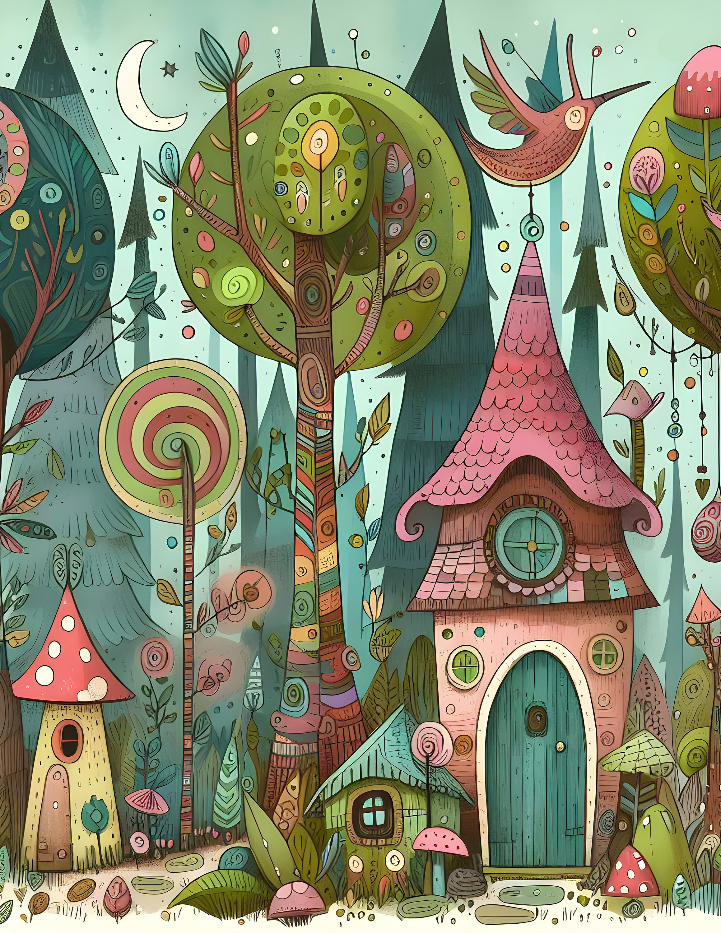 Digital Kit 60 Whimsical Fairy Tale Forest Images Digital Art Printable ...