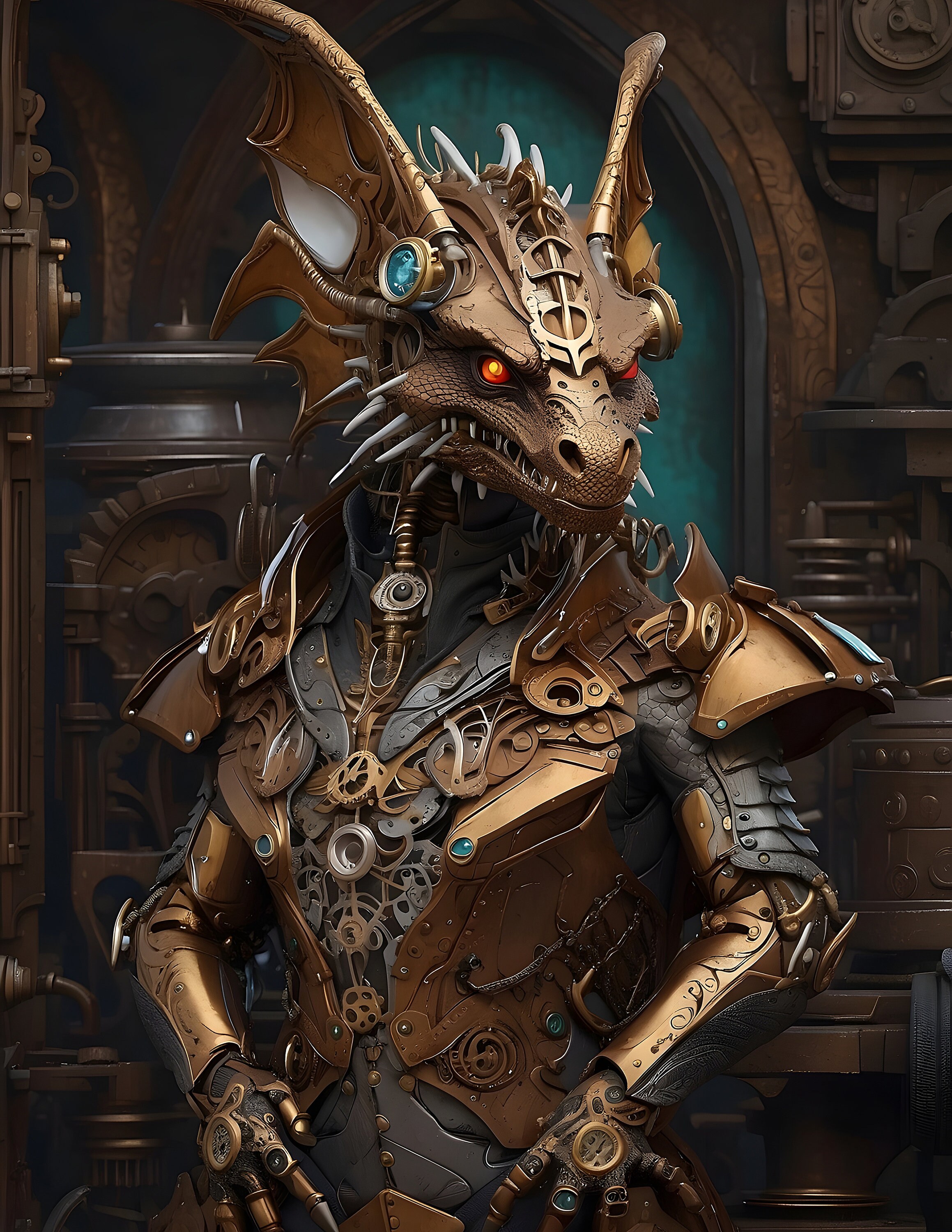 Steampunk Dragons, Digital Art - Instant Download - Etsy