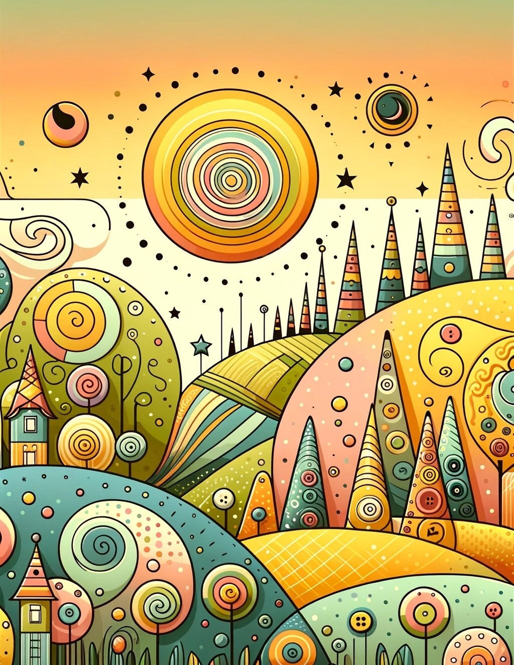 Enchanting and Whimsical Landscape Digital Art - Instant Download - Etsy