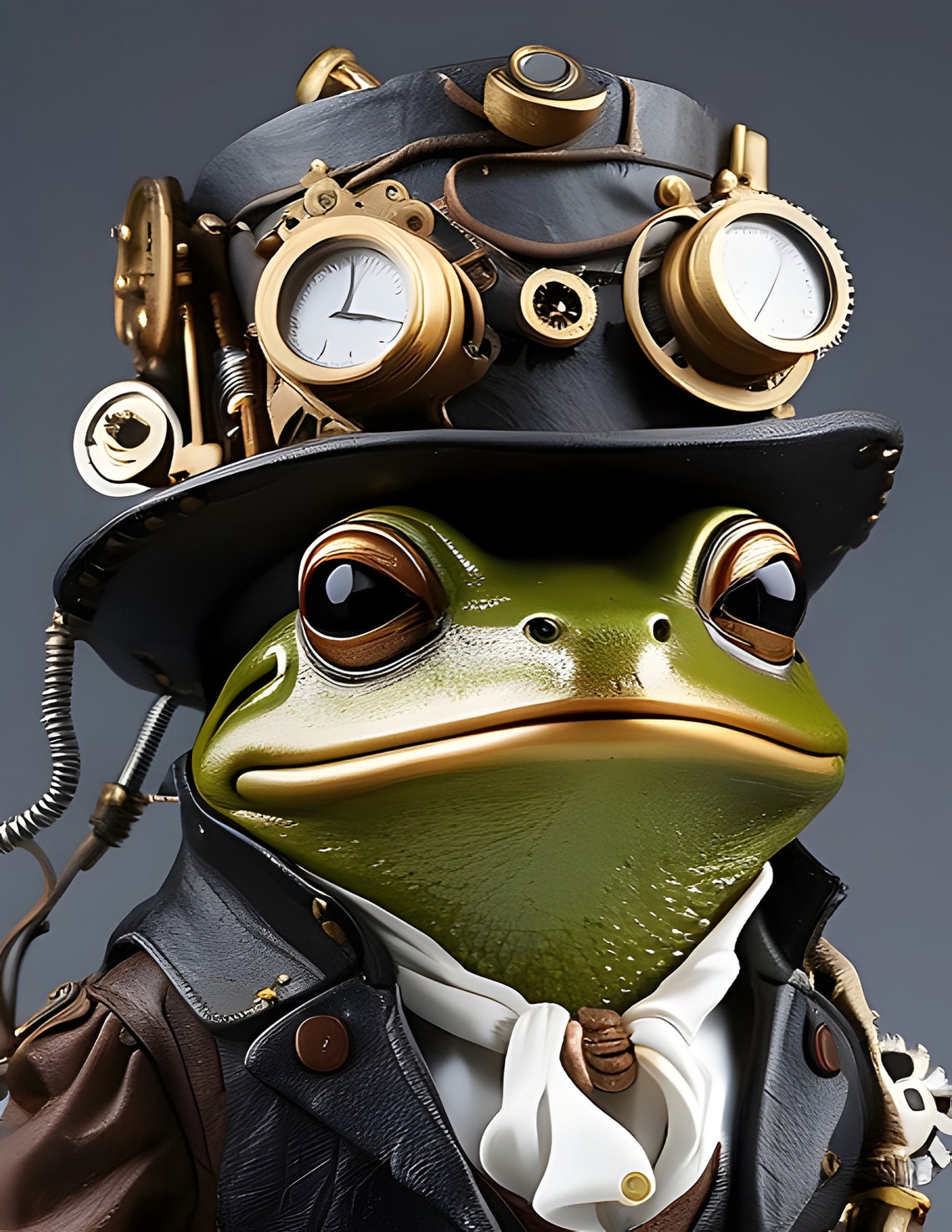 Steampunk Frogs, Digital Art Instant Download - Etsy
