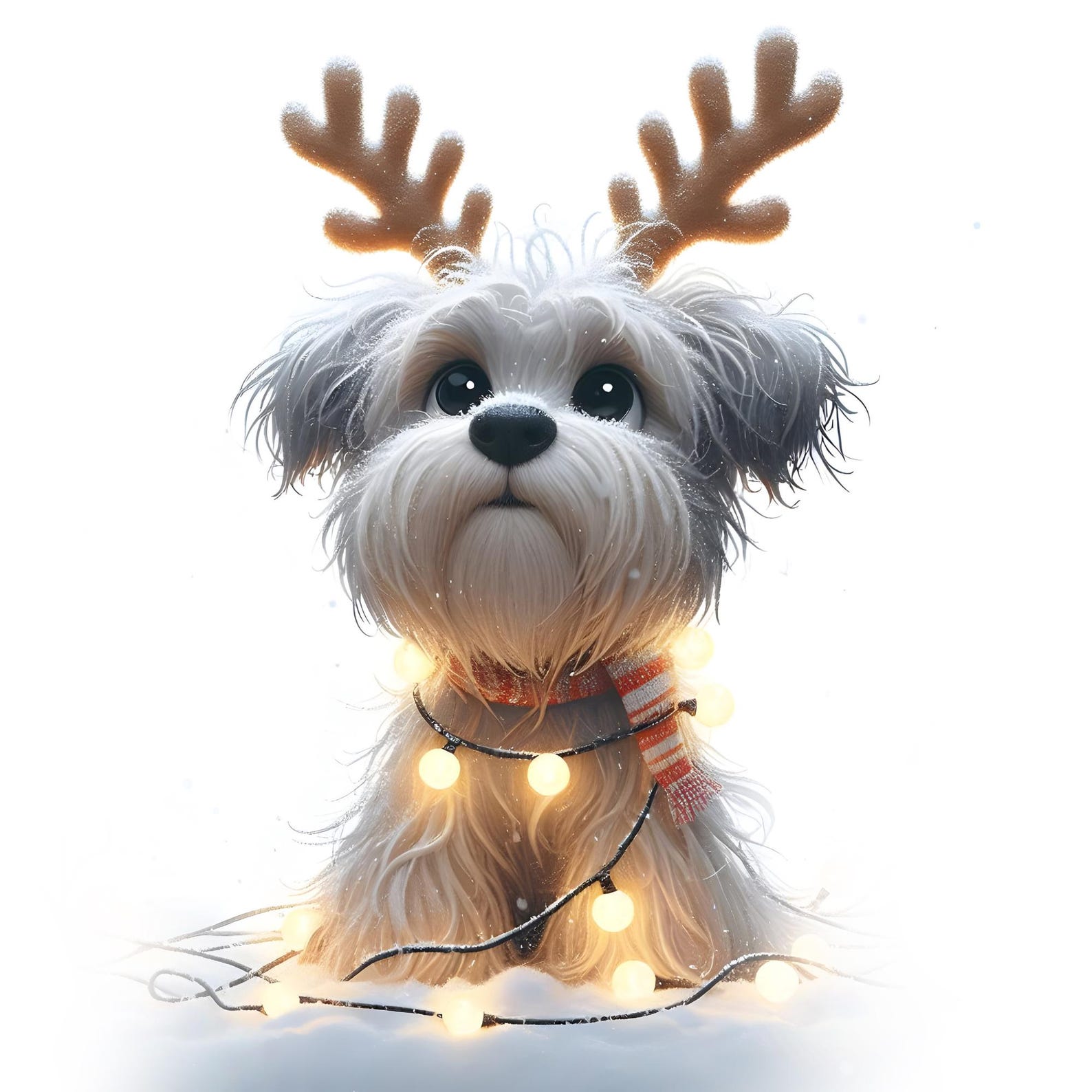 12 Christmas Dog Clipart - Festive Holiday Digital Download 300 DPI for ...