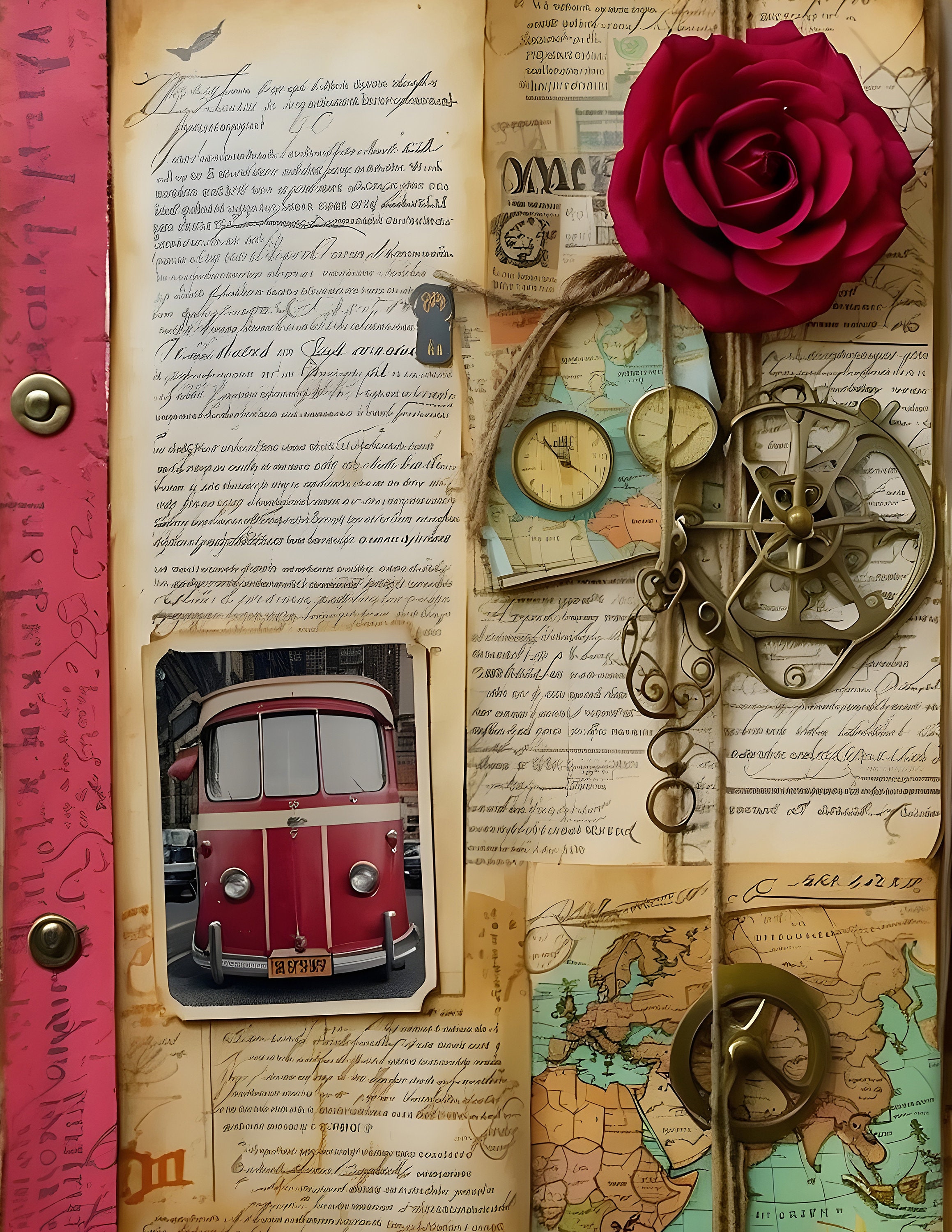 Vintage Travel Ephemera Collection for Memory Keeping & Scrapbooking ...