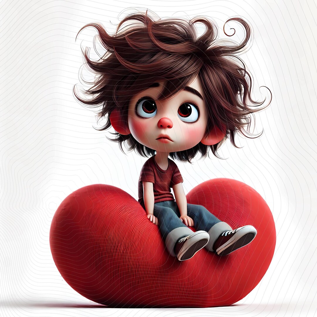 Whimsical Boy Clipart - Quirky Valentine Clip Art, Cute Boy Clipart, 10 ...