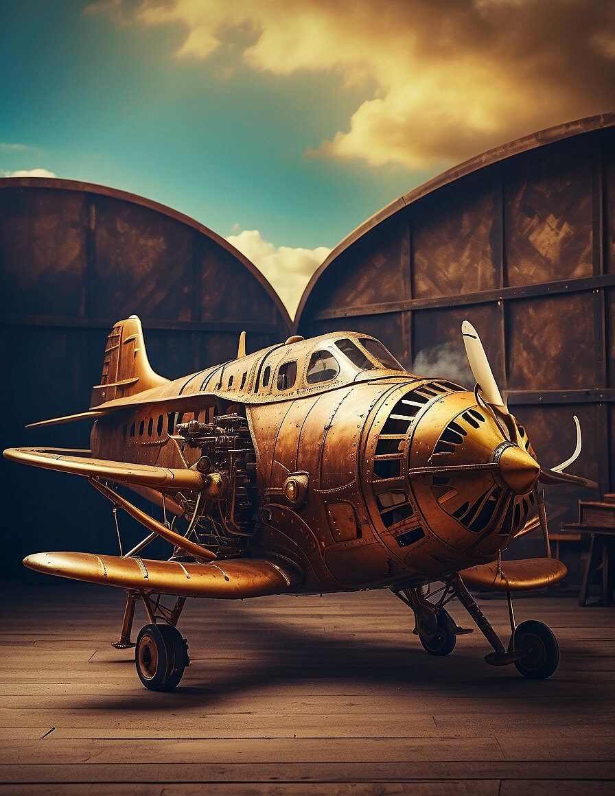 Steampunk Planes, Digital Art - Instant Download - Etsy