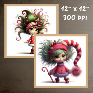 Watercolor Whimsical Christmas Clipart, Commercial Use, Cute Christmas ...