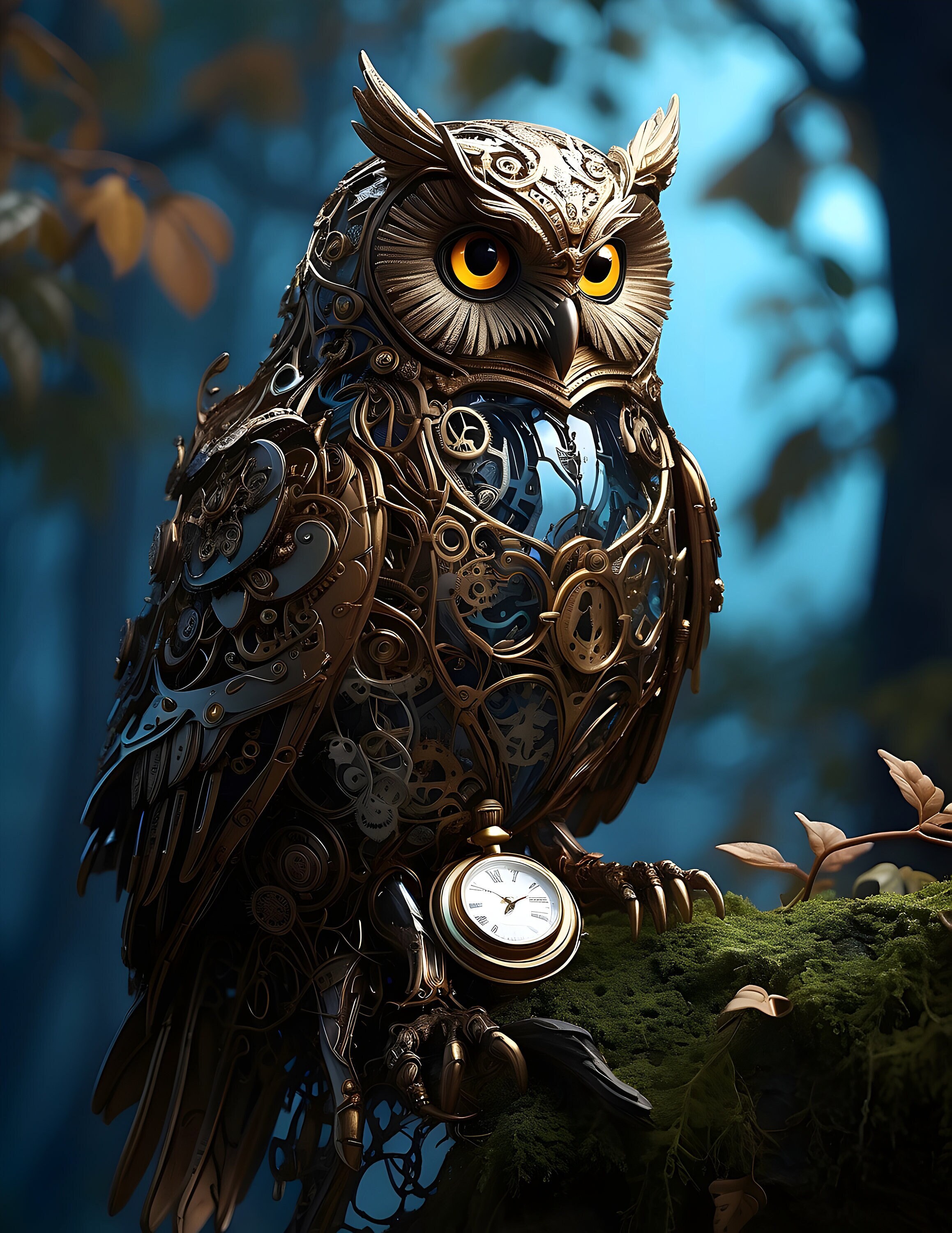 Steampunk Vintage Owls, Digital Art - Instant Download - Etsy