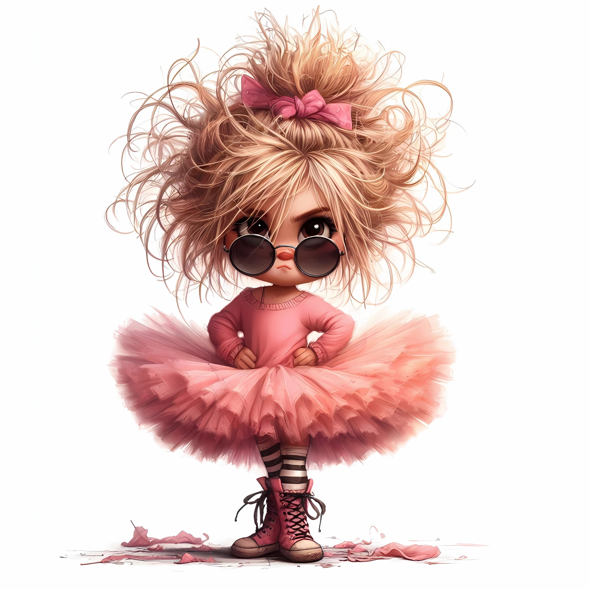 Quirky Ballerina Girl Clipart, Commercial Use, 15 Whimsical Ballerinas ...