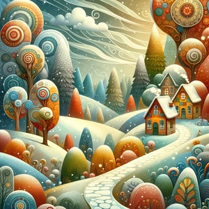 Enchanting and Whimsical Landscape Digital Art - Instant Download - Etsy